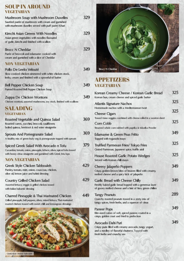 TAP/FOODMENU - Atlantis