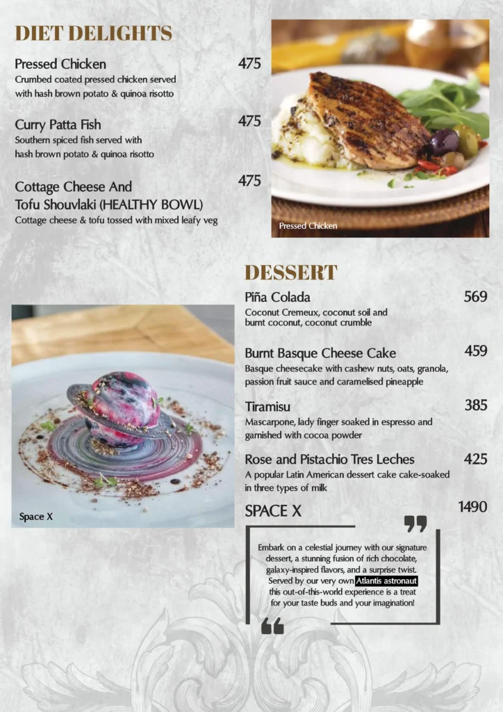 TAP/FOODMENU - Atlantis